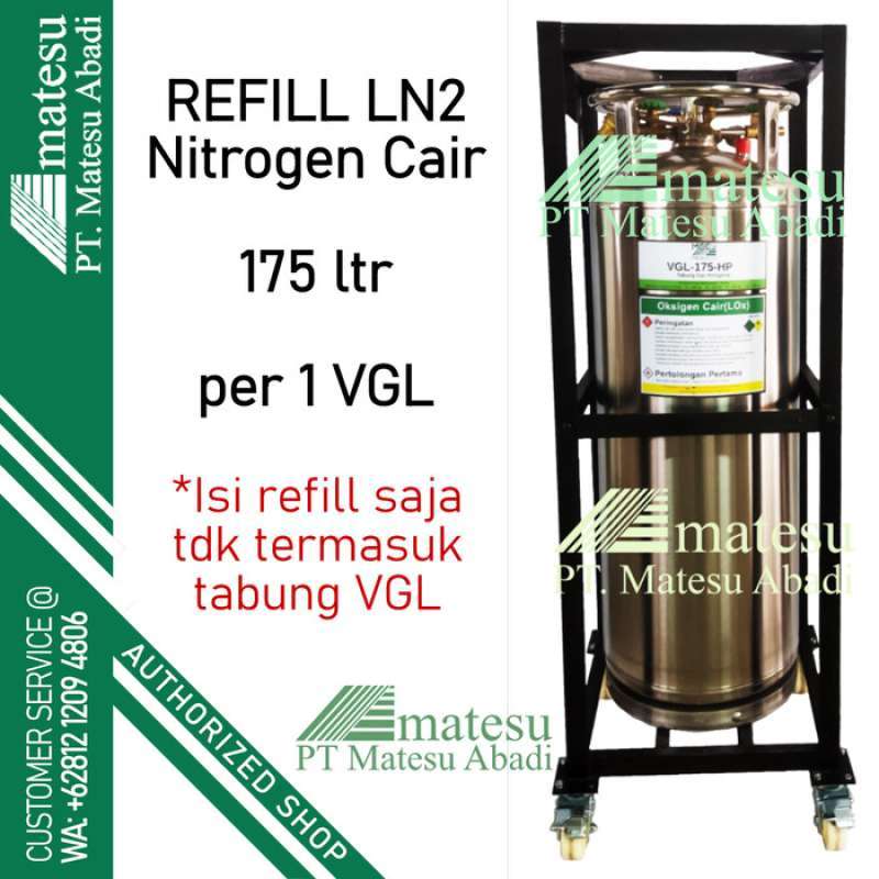 Promo Isi Ulang/refill Ln2 Nitrogen Cair/liquid Nitrogen 175 Liter ...