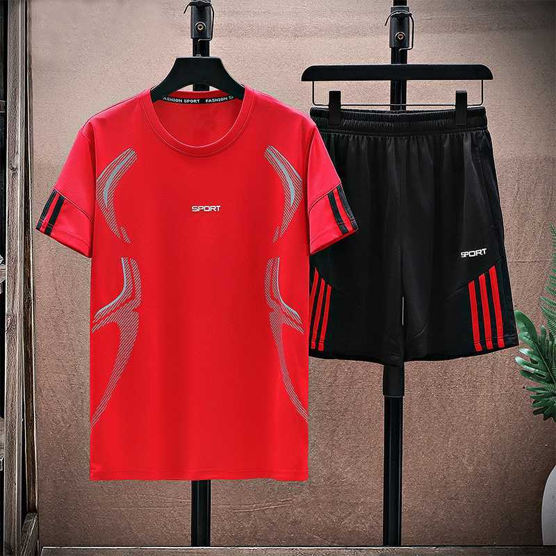 Promo Wolfs Kaos Gym Pria Set 2 Bagian Sangat Mudah Bernapas Dan ...