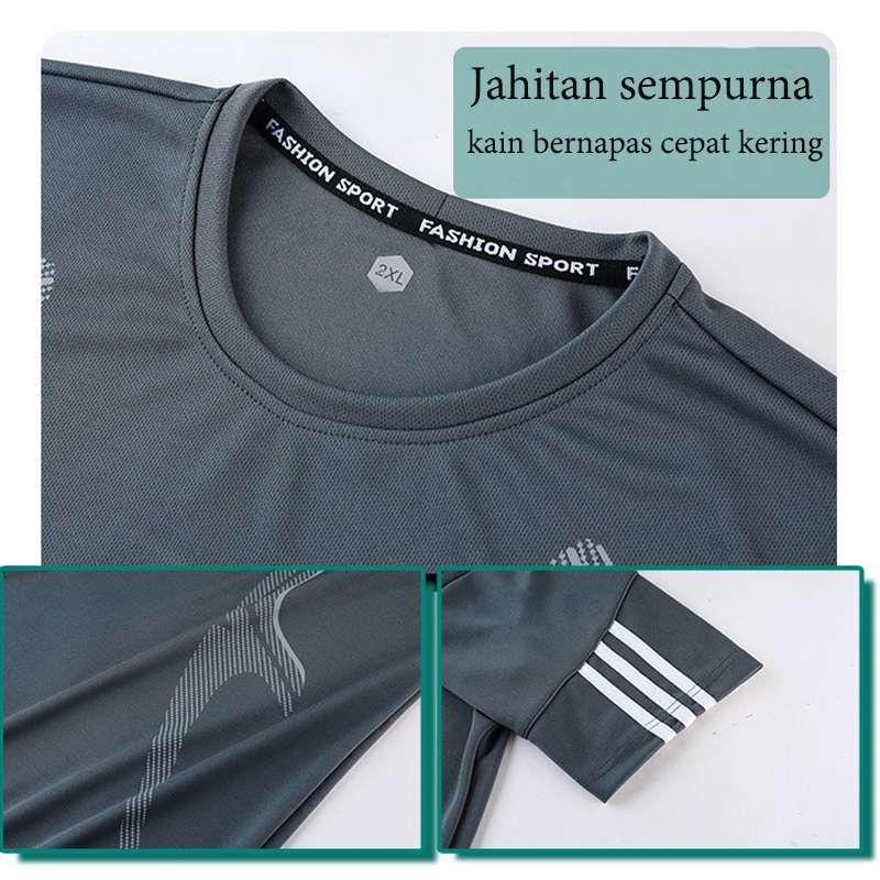 Promo Wolfs Kaos Gym Pria Set 2 Bagian Sangat Mudah Bernapas Dan ...