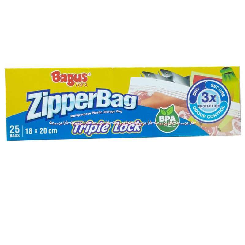 Jual Bagus Zipperbag Tipple Lock 18x20cm Plastik Dengan Perekat Cocok ...