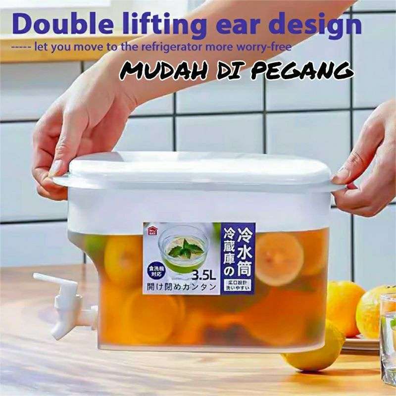 Jual Dispenser Air Jus Kulkas Teko Minuman 3.5 Liter Anti Tumpah Jug ...