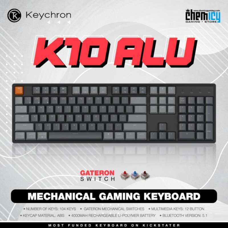 Promo Keychron K10 Rgb Aluminum Hotswap Wireless Mechanical Gaming Keyboard Diskon 23% Di Seller ...