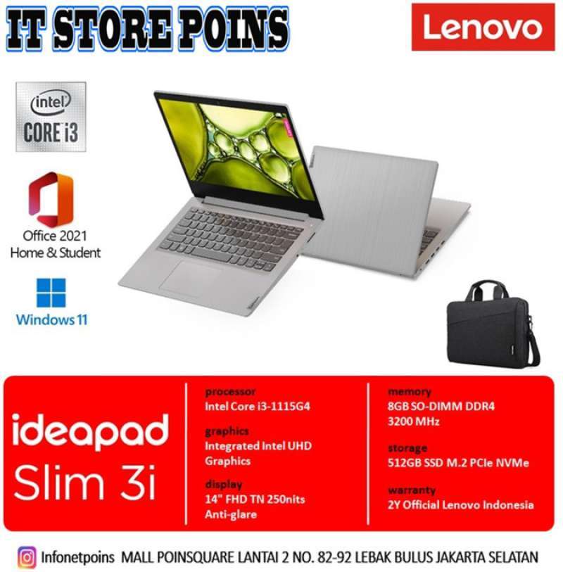 Promo Lenovo Ideapad Slim Itl I G Gb Gb Fhd W Ohs Diskon Di Seller
