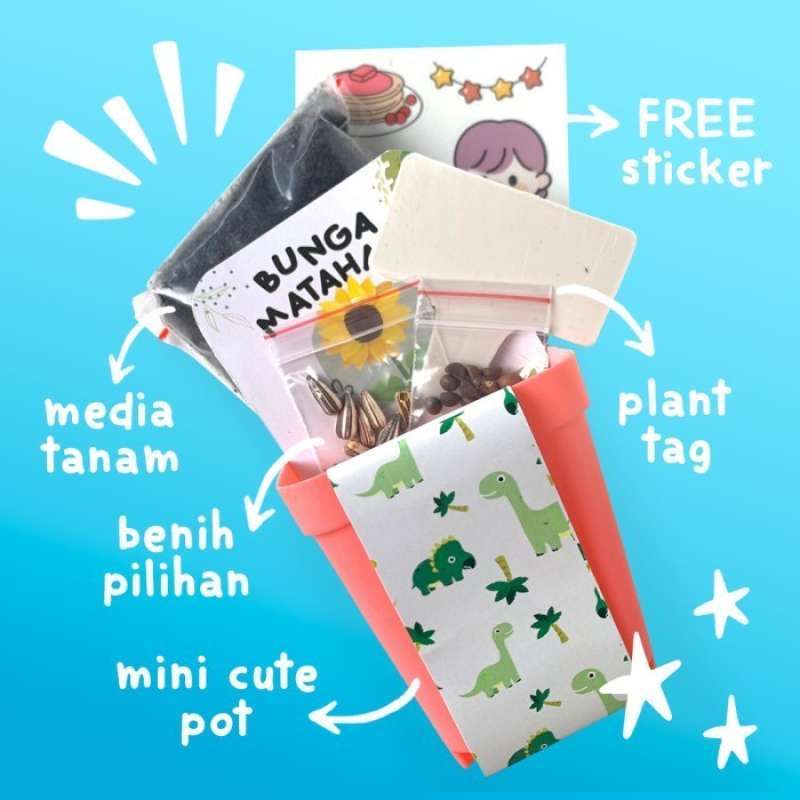 Jual Zeotoys Mini Grow Kit | Paket Berkebun Gardening Kit | Souvenir ...
