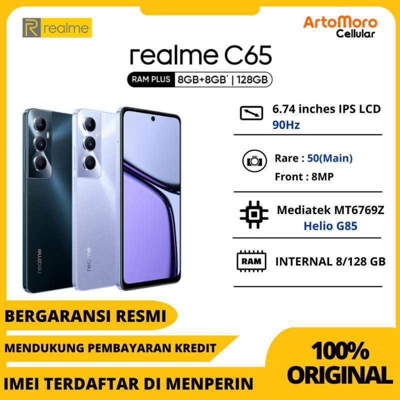 Jual Realme C65 8gb+8gb*|128gb (tuv Sud 4 Tahun Lag-free | 45w Fast ...