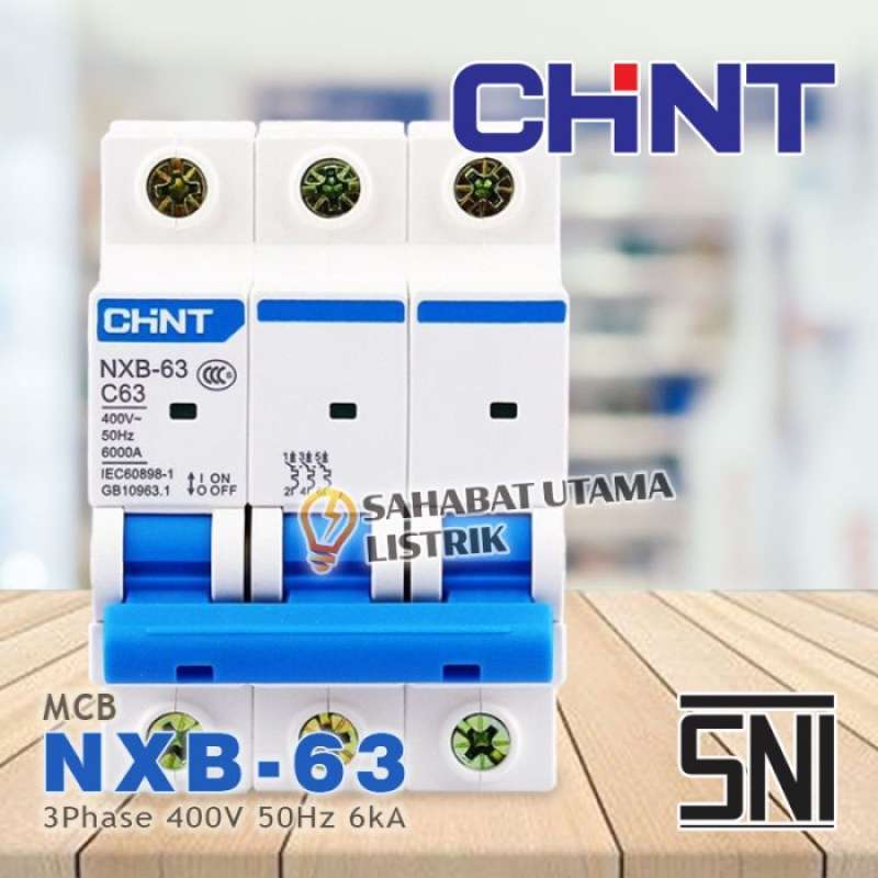 Promo Mcb Chint Nxb-63 3p 3 Phase 2a 4a 6a 10a 16a 20a 25a 32a 40a 50 63a - 40a Diskon 50% Di ...