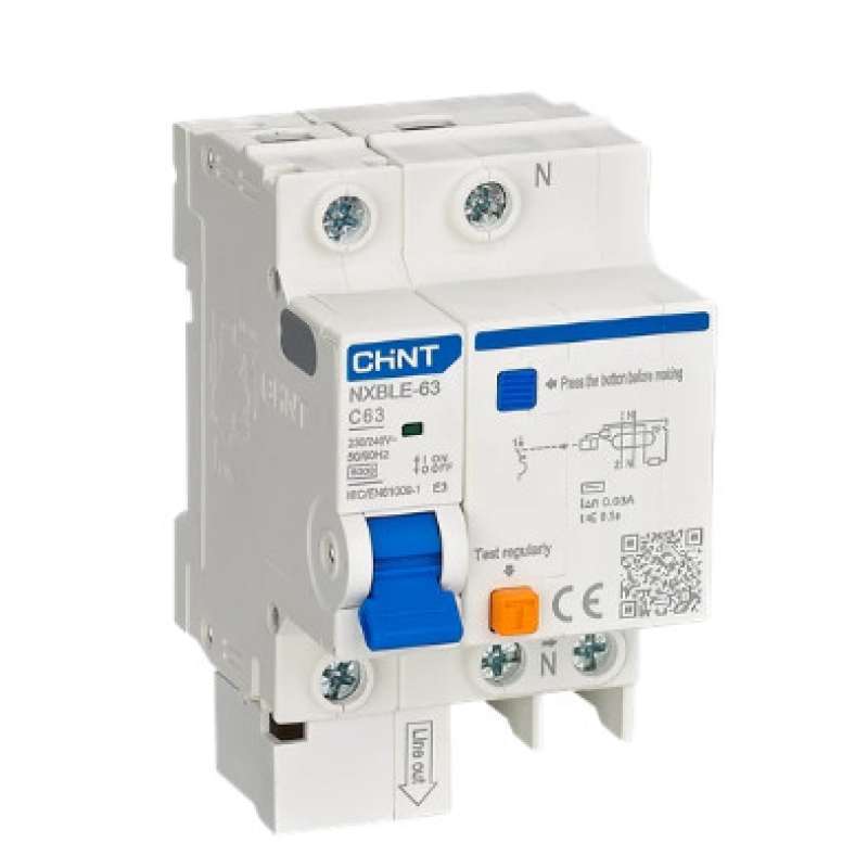 Promo Rcbo Chint Nxble-63 1p+n (6a 10a 16a 20a 25a 32a 40a 50a 63a) 30ma 6ka - 25a Diskon 50% Di ...