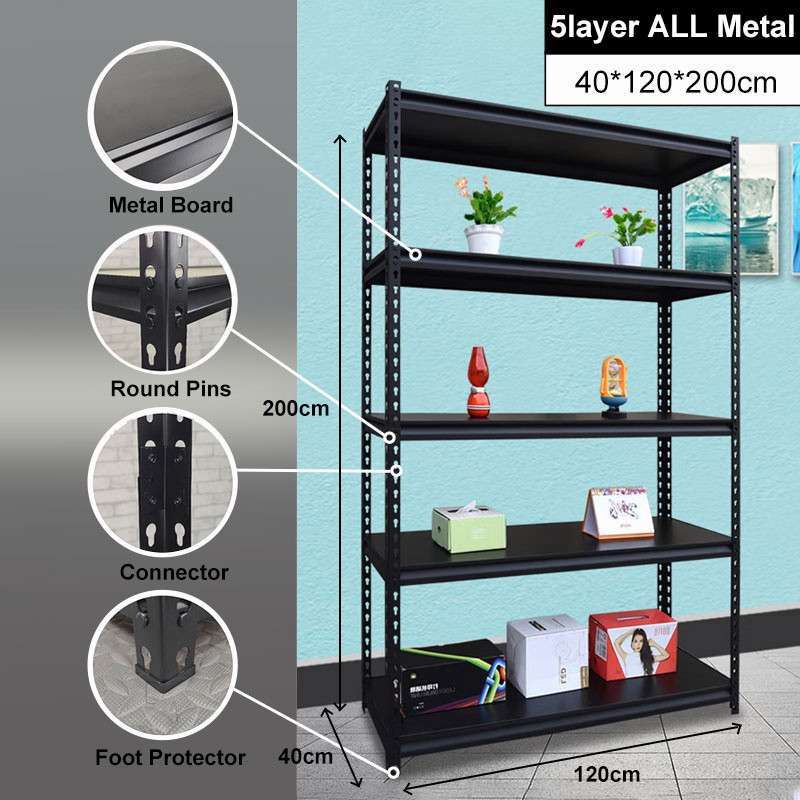 Promo Jp Rak Besi （100persen Besi）rak Besi Siku 5 Su - ⬛120*40*200cm（5l ...