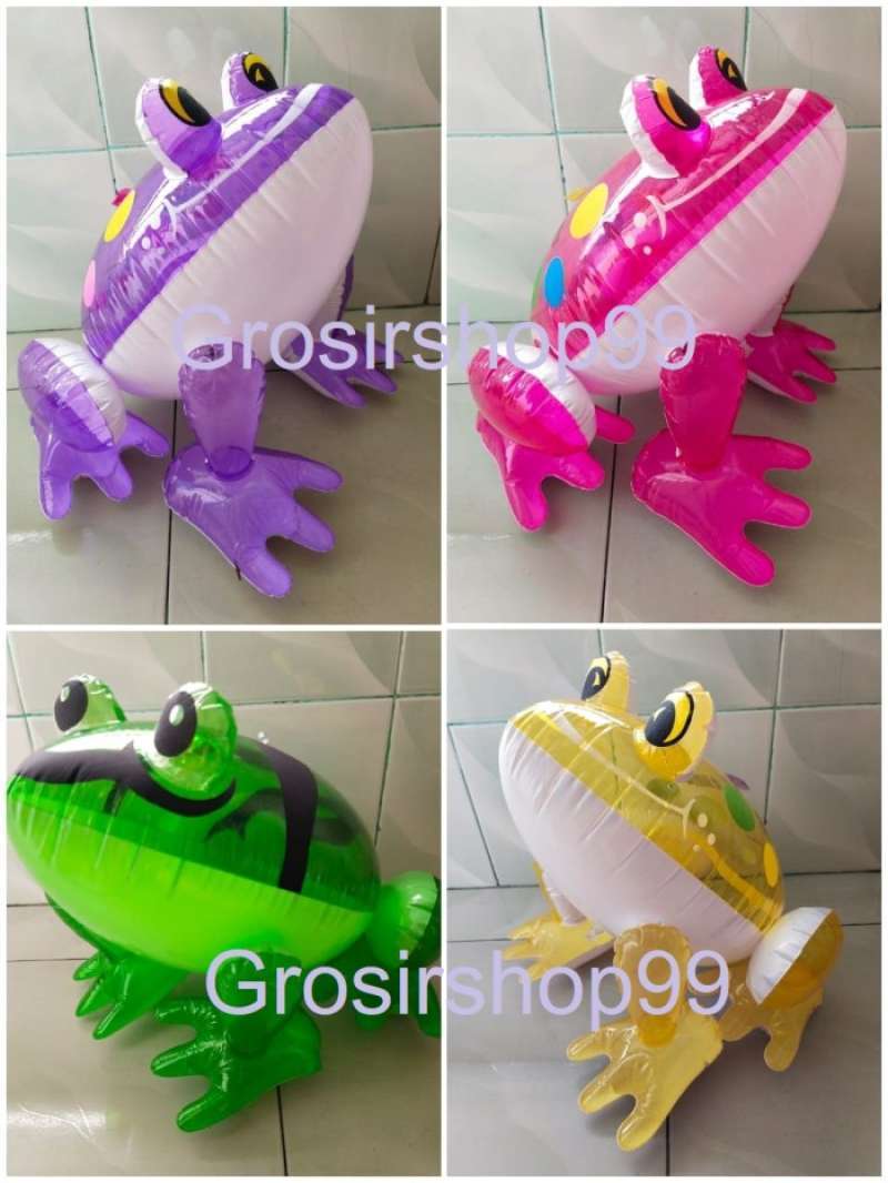 Jual Mainan Balon Tiupan Boneka Kodok / Katak Bahan Pvc Sni Di Seller ...