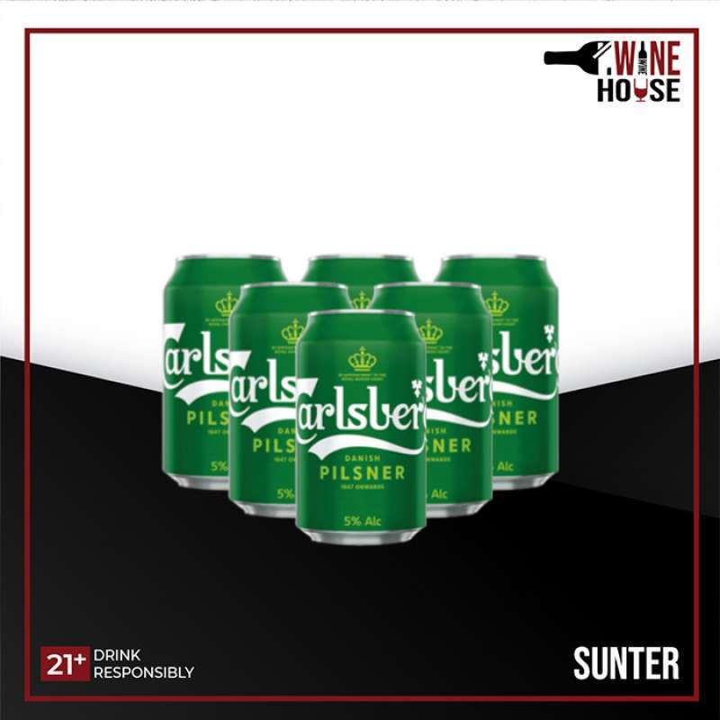 Jual Carlsberg Danish Pilsener Beer ( 320ml X 6 Can) Di Seller Wine ...