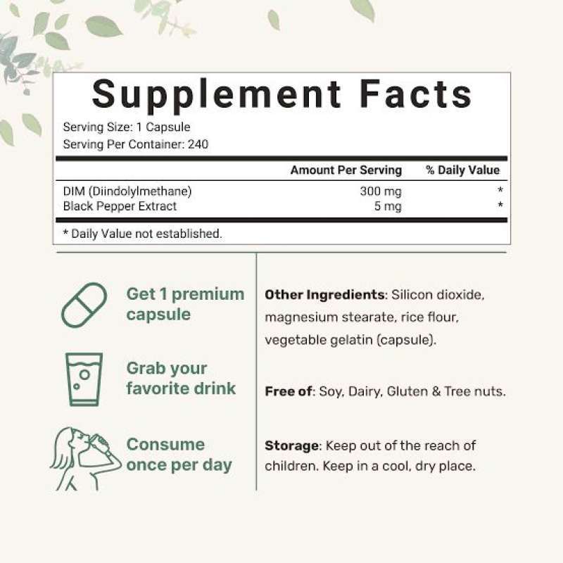 Promo Micro Ingresients Dim Dindolymethane 300mg Vitamin Usa Isi 240 ...