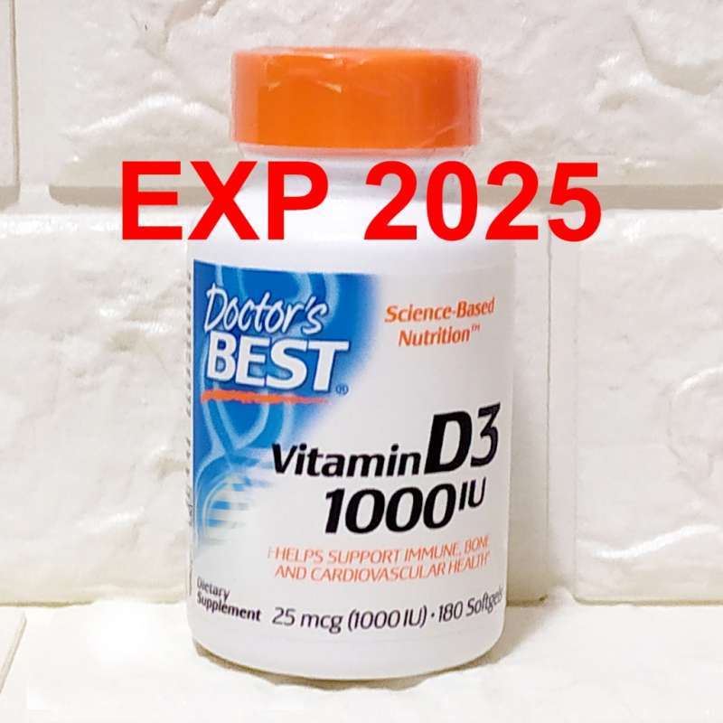 Promo Ori Doctors Best Vitamin D3 1000 Iu 180 Softgel Doctor Vit D3 ...