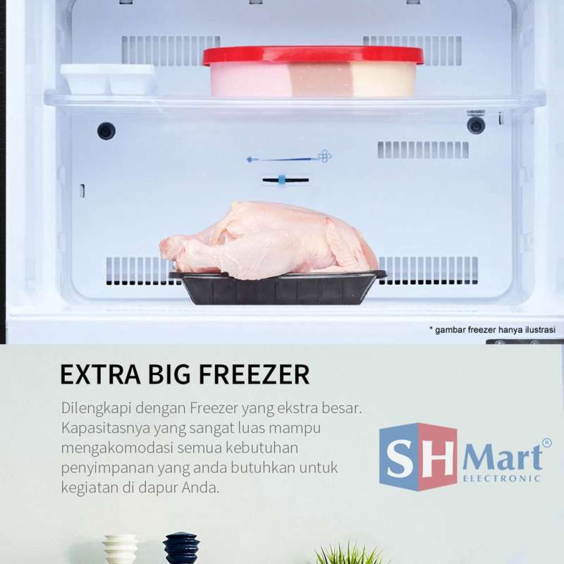 Jual Kulkas Sharp 2 Pintu Jumbo Sj-420gp-sd Kapasitas 338 Liter ...