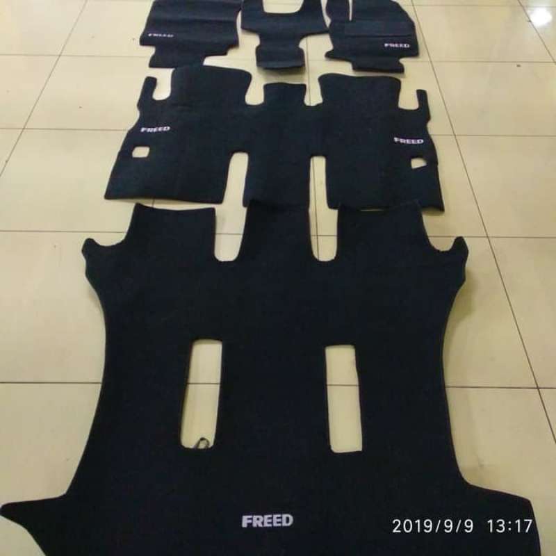 Promo Karpet Mobil Freed Bludru Full Set - Hitam Costum Diskon 5% Di ...