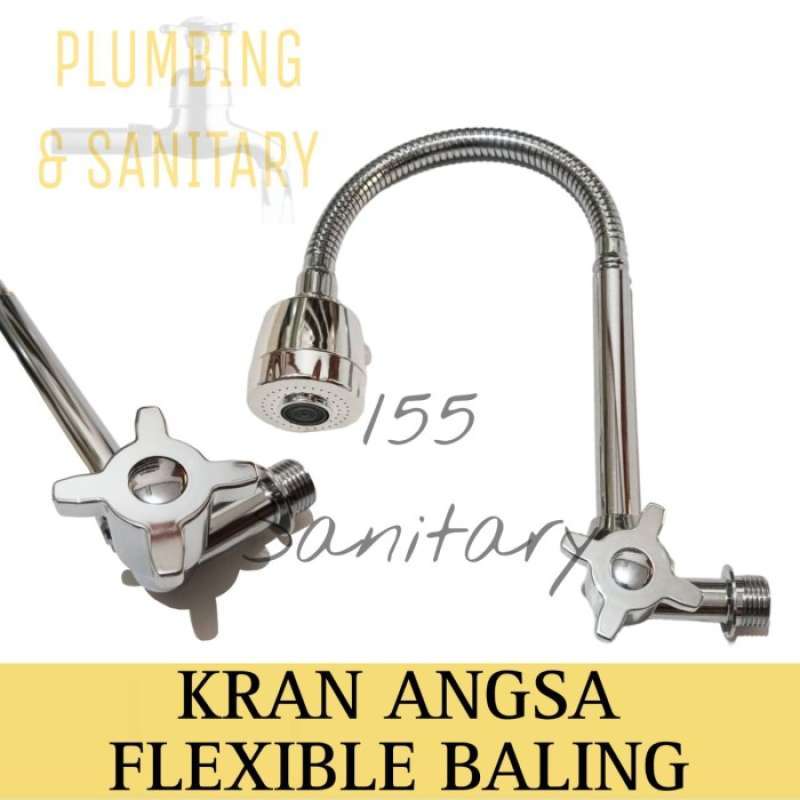Jual Kran Tembok Angsa Flexible Baling Murah Kran Angsa Tembok Wastafel ...