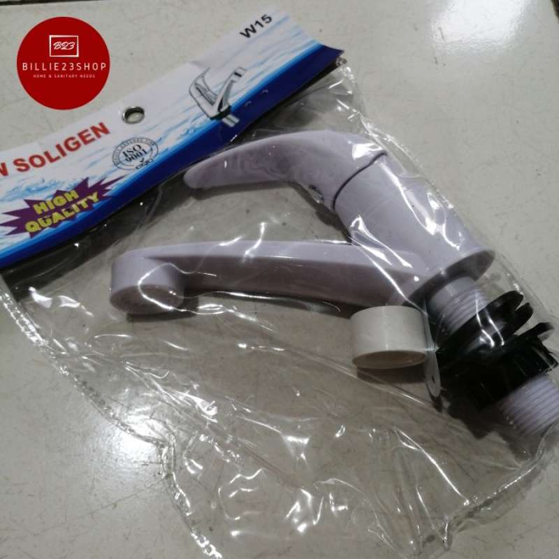 Jual Kran Wastafel Soligen W15/kran Cuci Tangan/kran Air/pvc/plastik Di ...