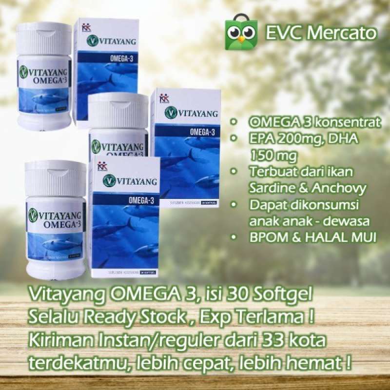 Promo Vitayang Omega 3 Epa Dha 30 Butir 500mg (promo 3 Botol) Diskon 33 ...
