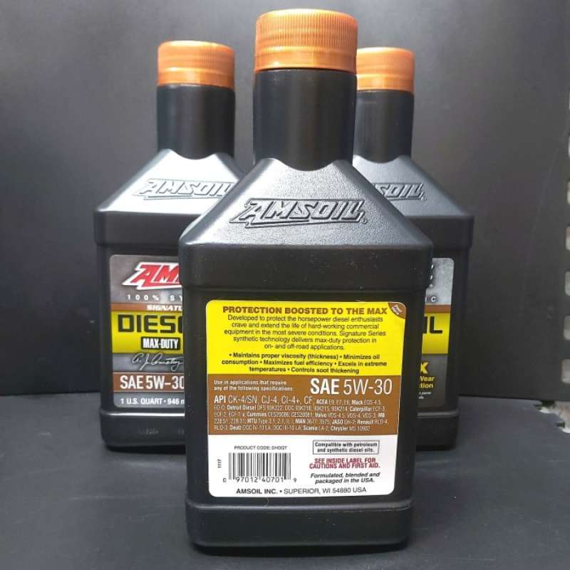 Promo Amsoil Synthetic Signature Diesel Oil Max-duty Protection Sae 5w ...