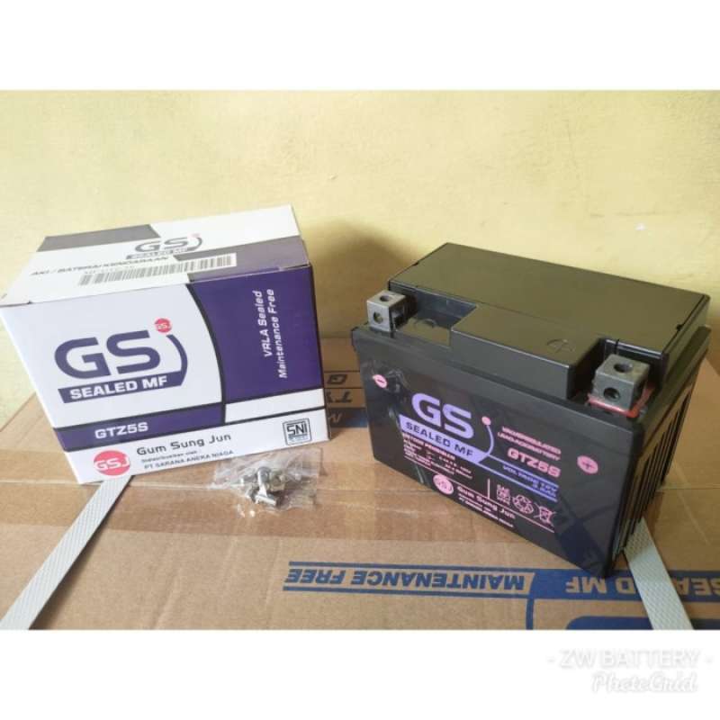 Promo Aki Gtz5s Gs Aki Kering Untuk Motor 110cc Diskon 28% Di Seller ...