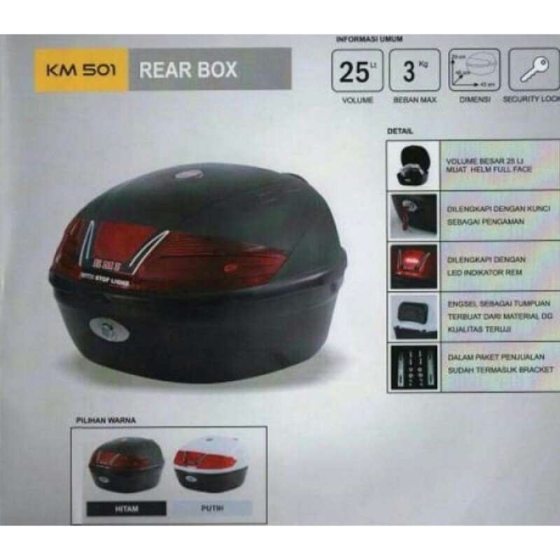 Promo Box Motor Box Belakang Motor Kmi Type 501 Kapasitas 25 Liter ...