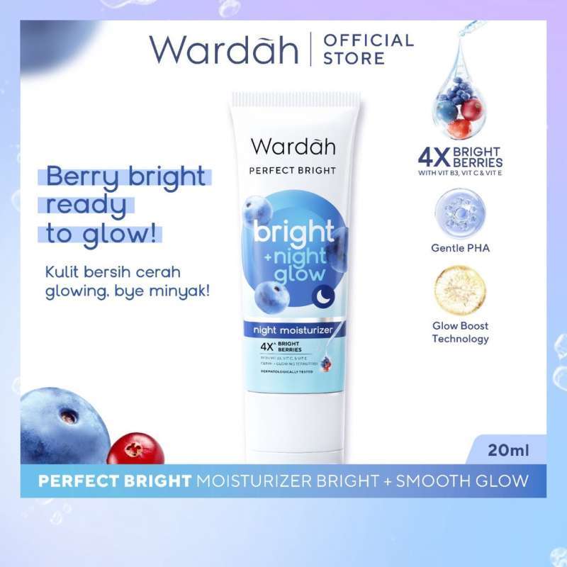 Jual Wardah Perfect Bright Berrry Series | Smooth Glow Oil Control Moisturizer Jelly Facial Foam ...
