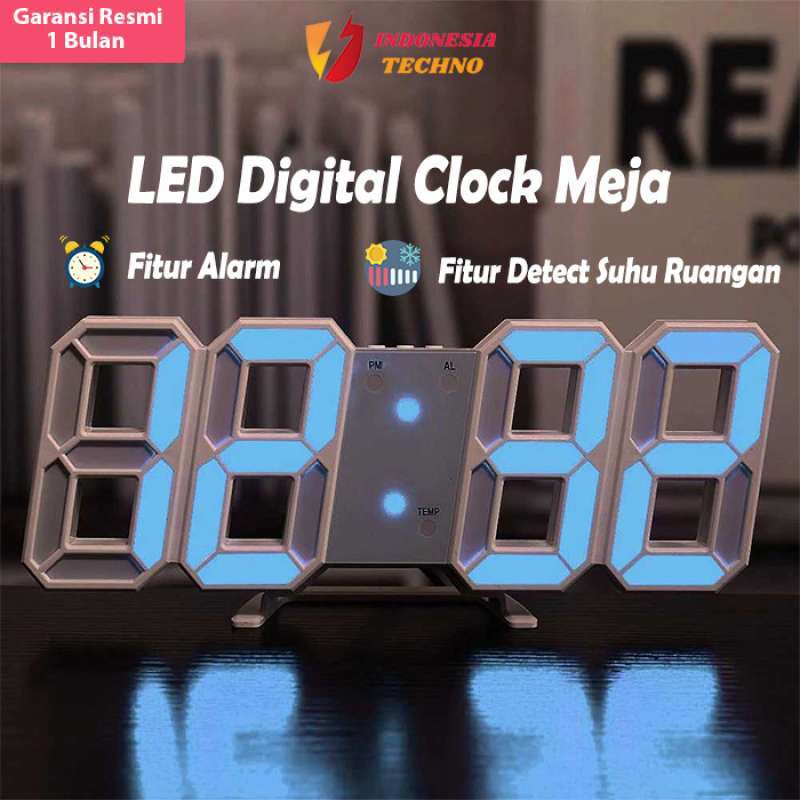 Promo Jam Meja Led 3d Digital Clock Modern Style Minimalist Dinding ...