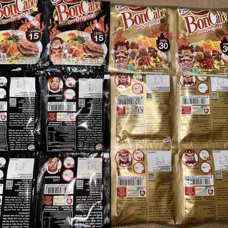 Jual Bon Cabe Kemasan Sachet Level 15 Dan Level 30 - Level 15 Di Seller ...