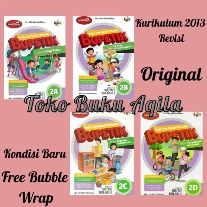 Promo Paket Buku Bupetik 2a 2b 2c 2d Kelas 2 Sd K13n Erlangga Harga 4 ...