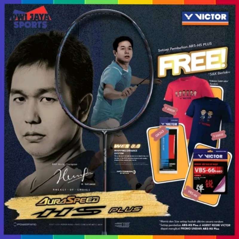 Jual Victor Auraspeed Hypersonic Plus | Ars-hs Plus Badminton Racket ...
