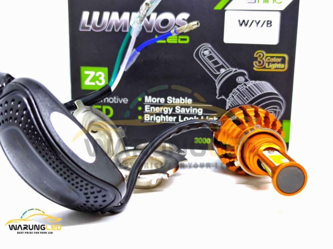 Promo Lampu Led Luminos Z3 Motor Bebek Matic Mobil 3 Sisi 36 Watt 3 ...