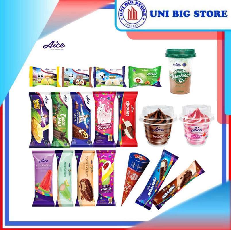 Jual Aice Ice Cream Mochi | Chocolate | Strawberry Crispy Cone Es Krim - Coklatmaxcone Di Seller ...