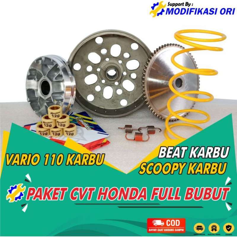 Jual Paket Upgrade Cvt Beat Karburator Pulley Beat Rumah Roller Beat Fi ...