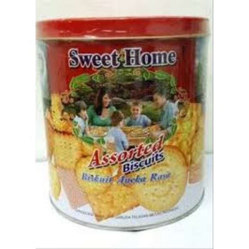 Jual Biskuit Kaleng Sweet Home Assorted Aneka Rasa 400gr - Roti Kaleng ...