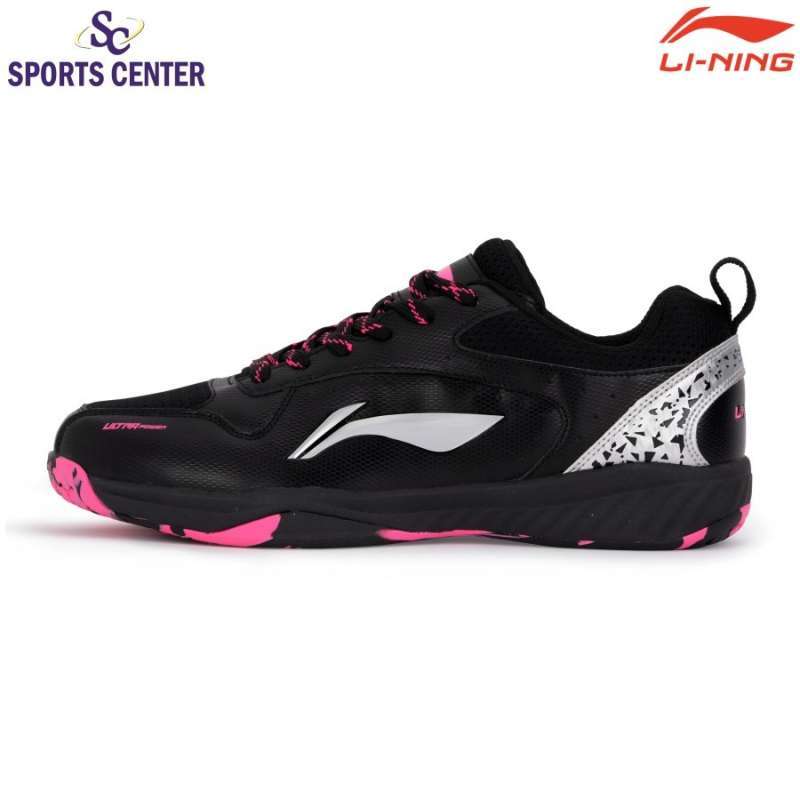 Promo New Sepatu Badminton Lining Ultra Power Aytt045 Black / Silver ...