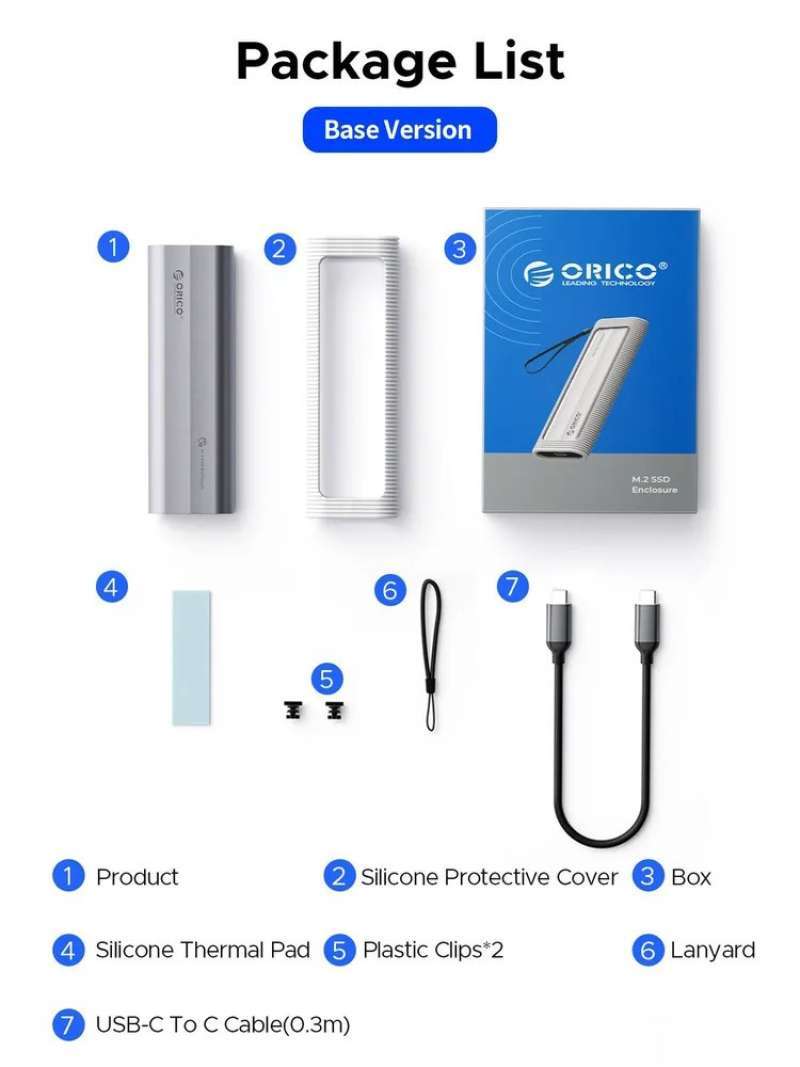Jual Orico Axm2-g2 Ssd Enclosure M.2 Nvme External Case Type C M2 Pcie ...