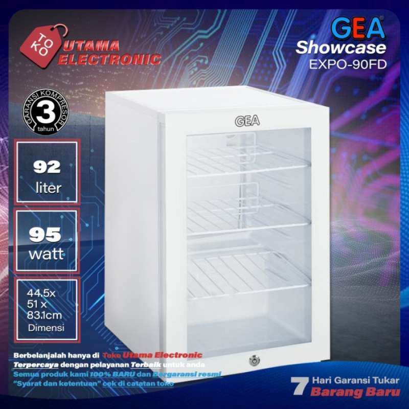 Promo Showcase Gea Expo 90fd 92 Liter Display Cooler Diskon 23% Di ...