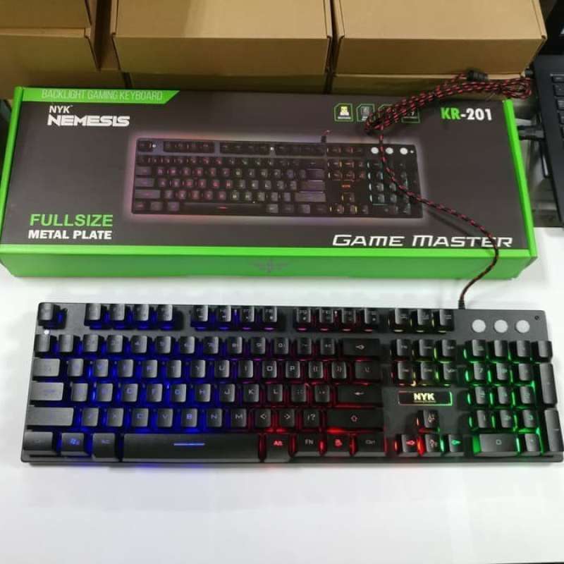 Promo 100% Produk Ori Keyboard Gaming Rgb Led Game Master Nyk Nemesis ...