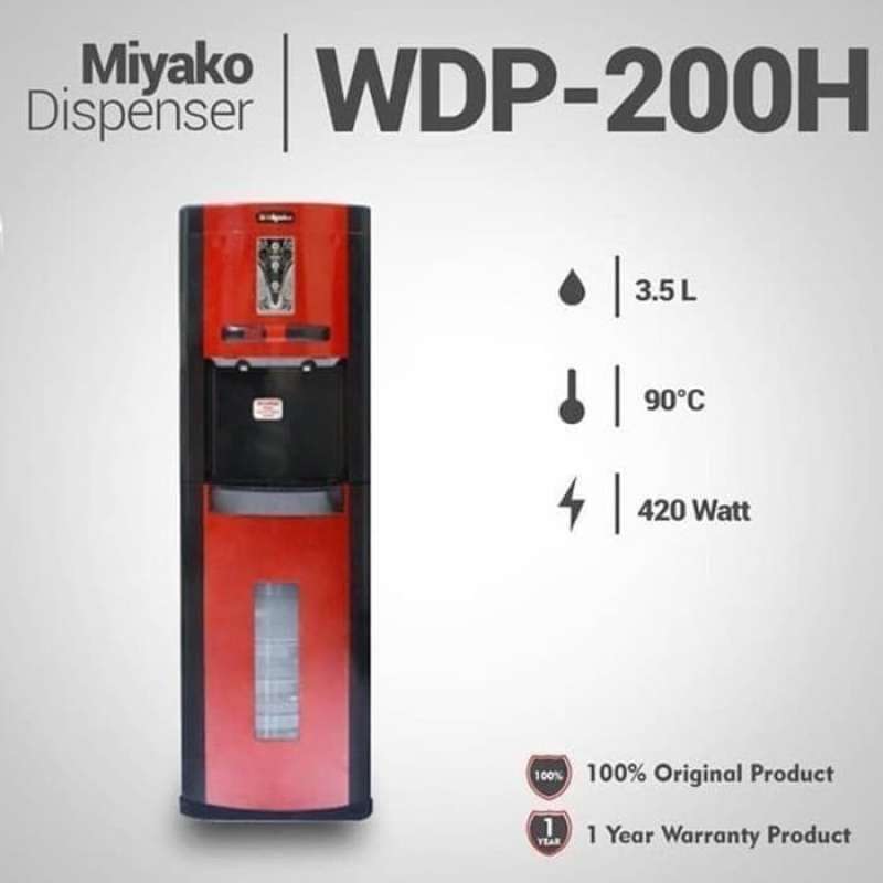 Jual Miyako Dispenser Galon Bawah Wdp 200 H - Normal & Hot Miyako Wdp ...