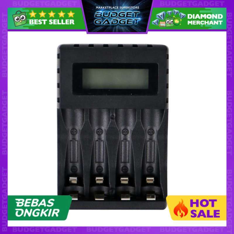 Jual Pujimax Charger Baterai Slot Lcd Display For Aa Aaa Nimh Pj Lcd Di Seller Noelle