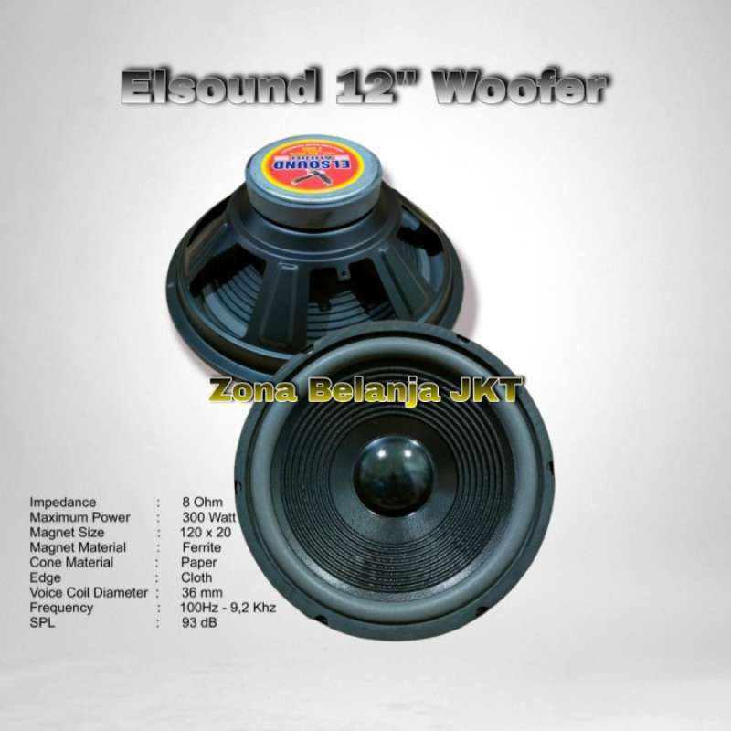 Jual Speaker Elsound 12 Inch Woofer 300watt Original Di Seller Noelle ...