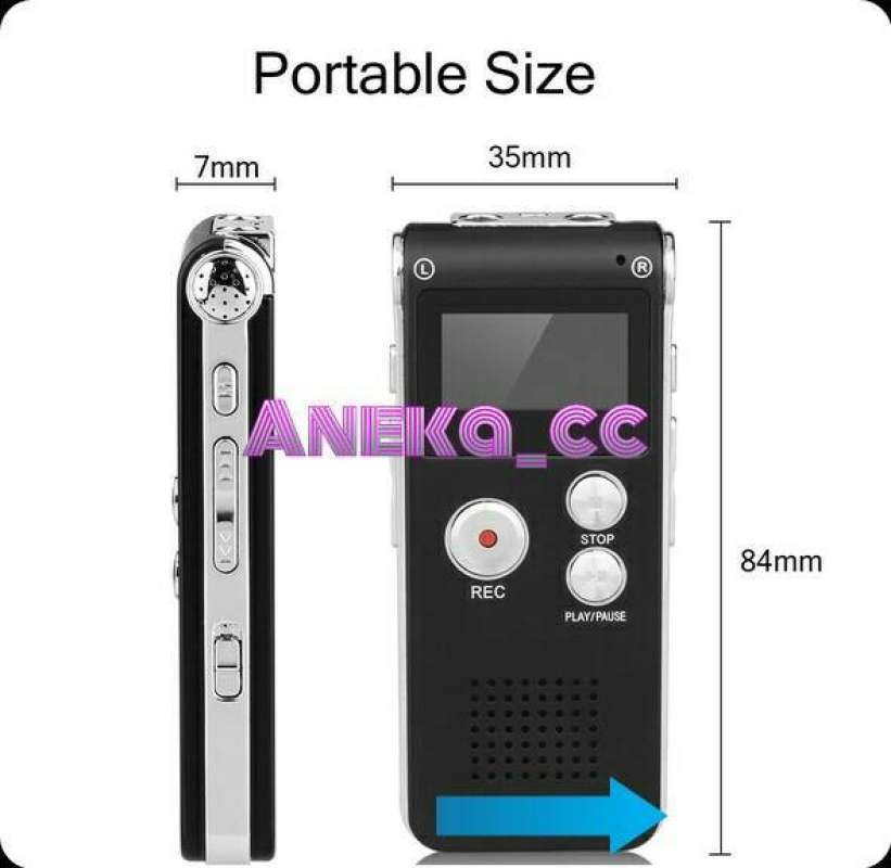 Jual Alat Perekam Suara Digital Voice Recorder Usb 8gb Plus Mp3 Player ...