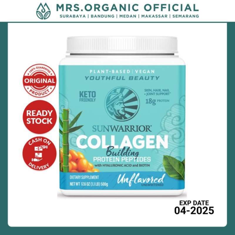 Promo Suplemen Fitnes Collagen Building Protein Peptides Sunwarrior 500 ...