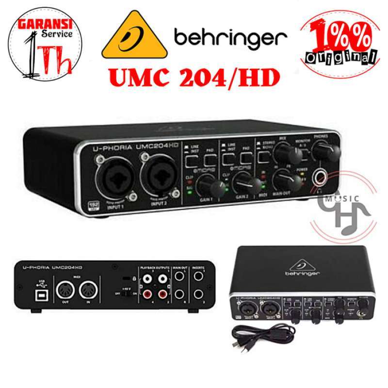 Promo Behringer Umc204/hd Interface With Midas Mic Preamplifier Diskon ...