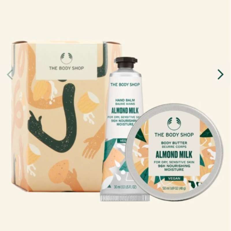 Promo The Body Shop Almond Milk Gift Duo Hand Cream & Body Butter ...