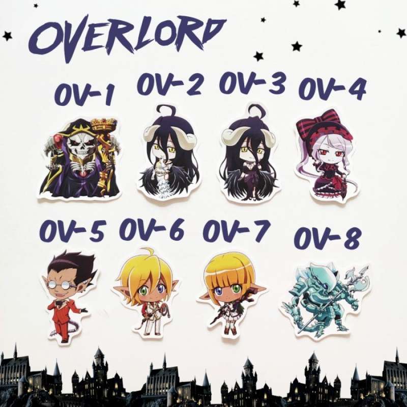 Promo Sticker Anime Overlord 1 Momonga Albedo Shalltear Demiurge Mare ...