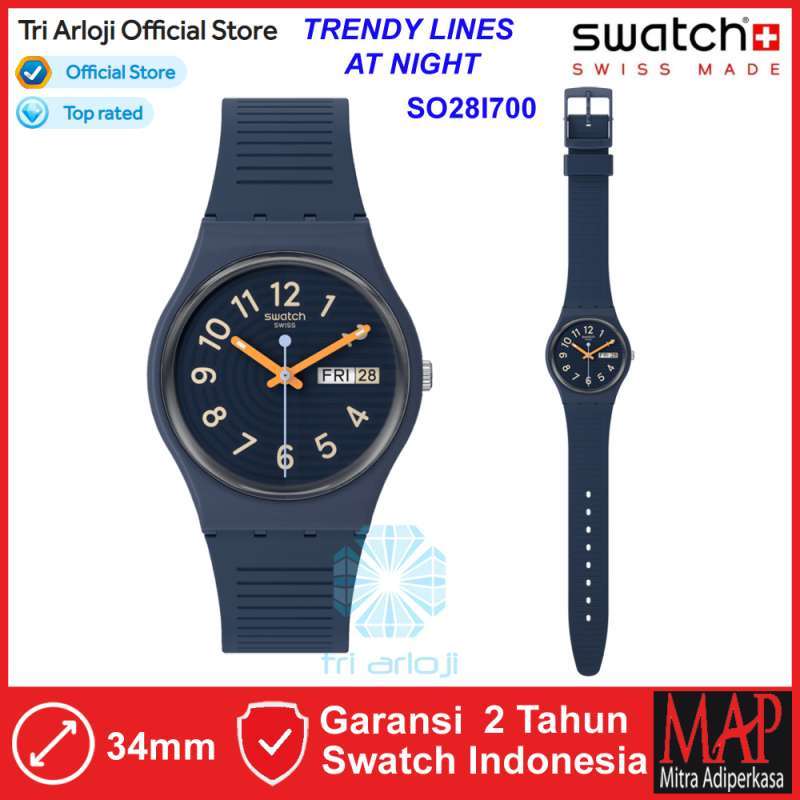 Promo Swatch So28i700 Trendy Lines At Night Jam Tangan Wanita Analog ...