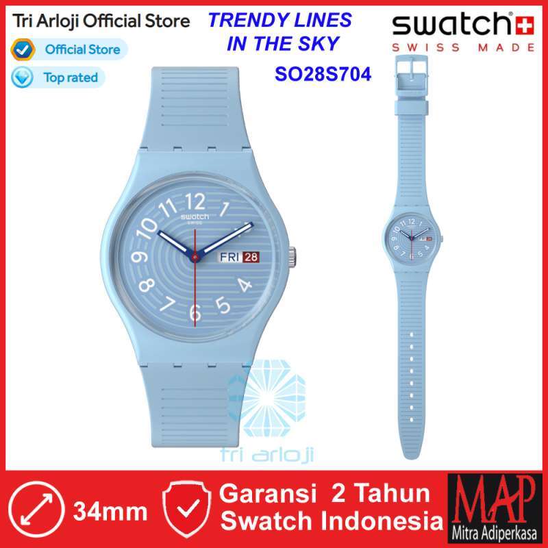 Promo Swatch So28s704 Trendy Lines In The Sky Jam Tangan Wanita Analog ...