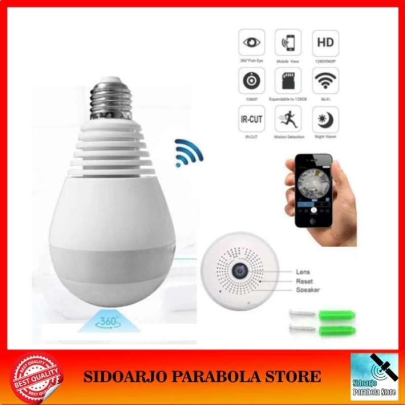 Jual Cctv Ip Camera Lampu Bohlam Ipcam Bulb Panorama 360 Vr Hd Bisa Suara - Cameraonly Di Seller ...