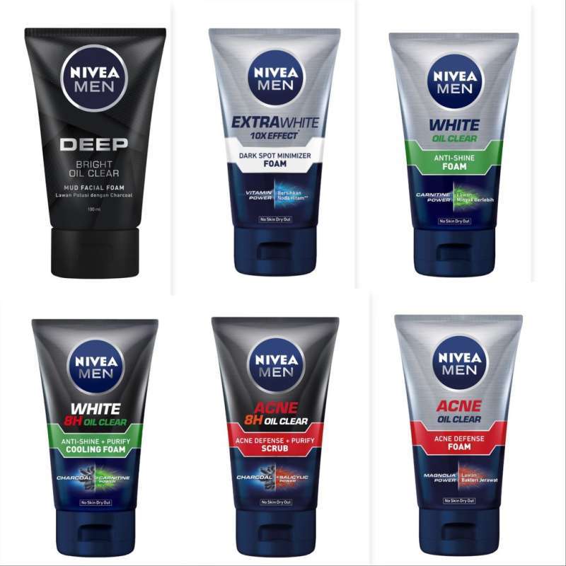 Promo Nivea Men Facial Cleanser 100ml | Oil Clear | Deep Acne Attack ...