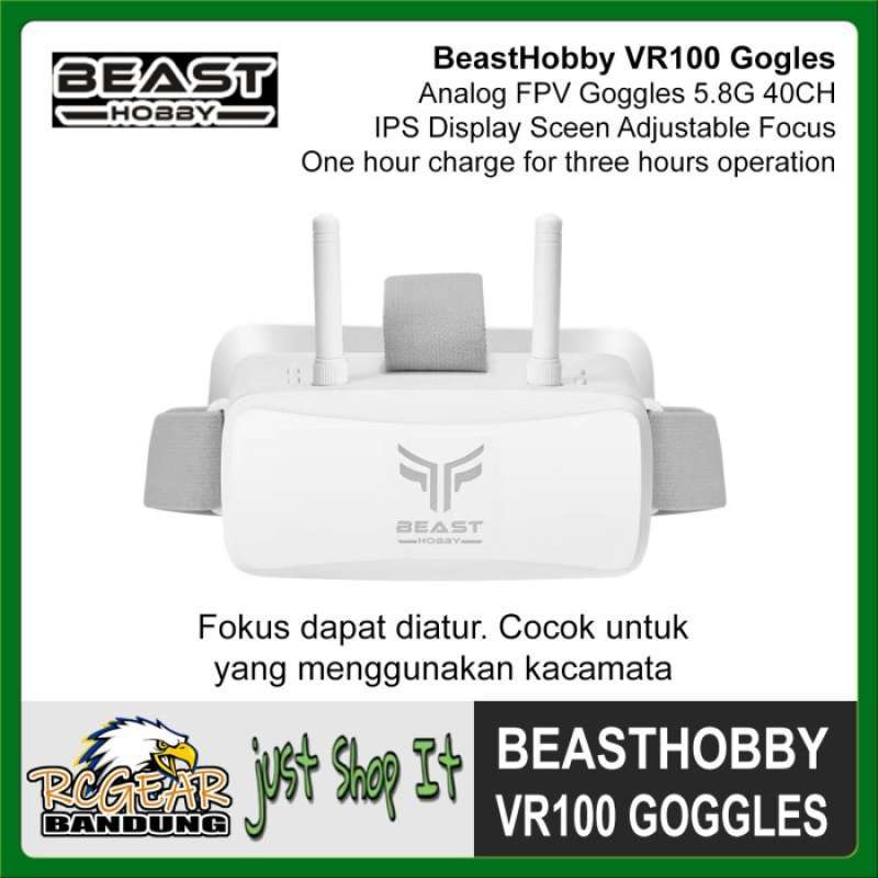 Jual Beasthobby Vr100 Focus Adjustment Fpv Goggles 5.8g Ips Screen ...